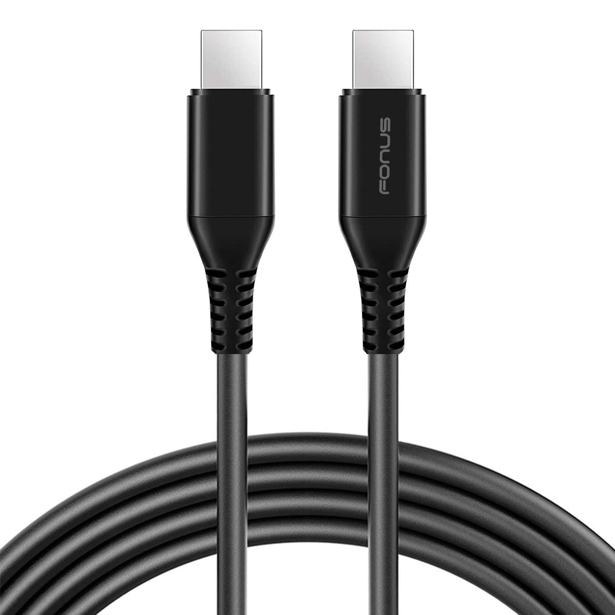 Fast PD Car Charger 60W 2-Port USB-C 6ft Long Type-C Cable Power Adapt ...