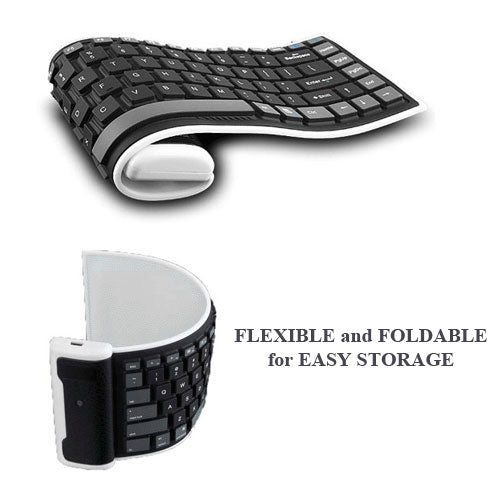 Slim Mini Flexible Folding Roll-Up Wireless Keyboard – uzid