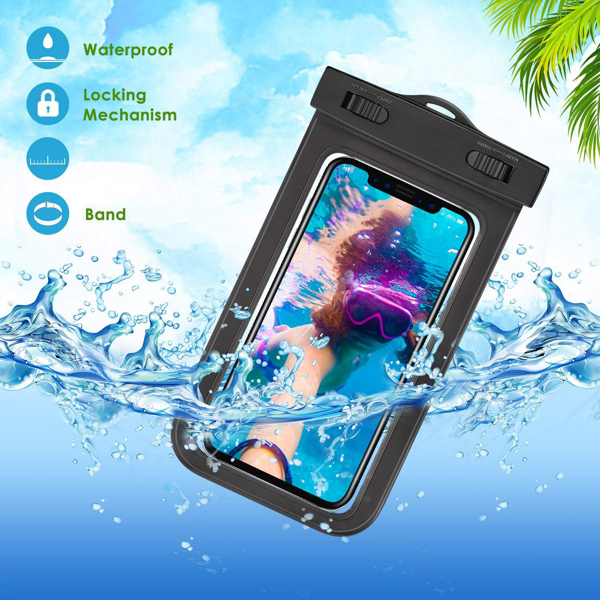 IPX8 Waterproof Case Underwater Transparent Cover - Touch Screen - Cle ...